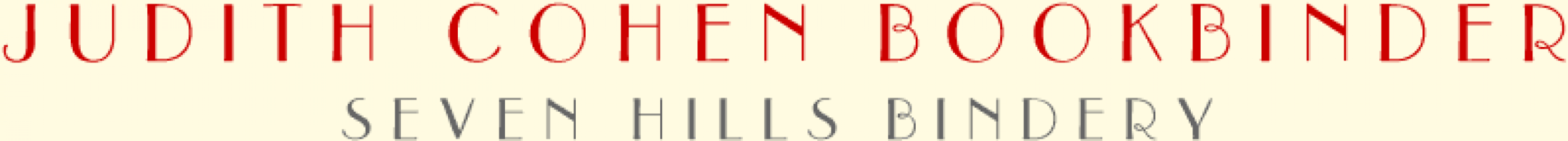 Judith Cohen – Bookbinder